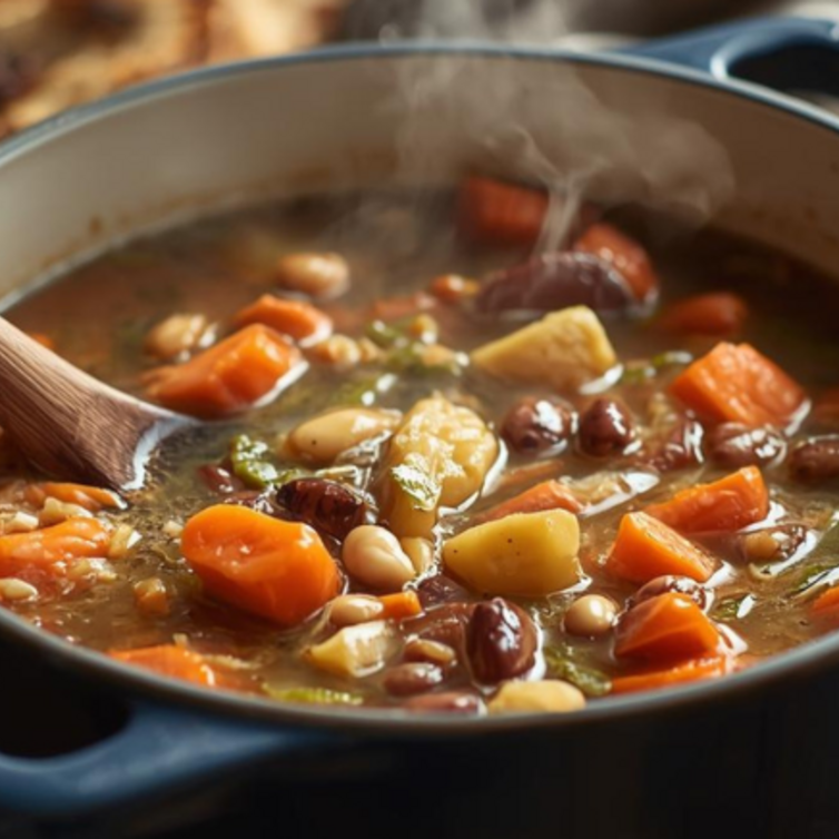 Minestra calda verdure e legumi: ricetta meal prep anti-spreco